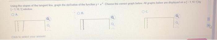 Solved det Use graphical differentiation to verify that dx | Chegg.com