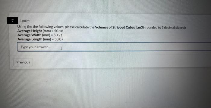 Solved 71 point Using the the following values, please | Chegg.com