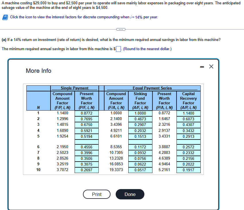 Solved A machine costing \( \$ 29,000 \) ﻿to buy and \( \$ | Chegg.com