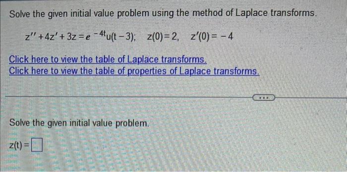 Solved Solve the given initial value problem using the | Chegg.com