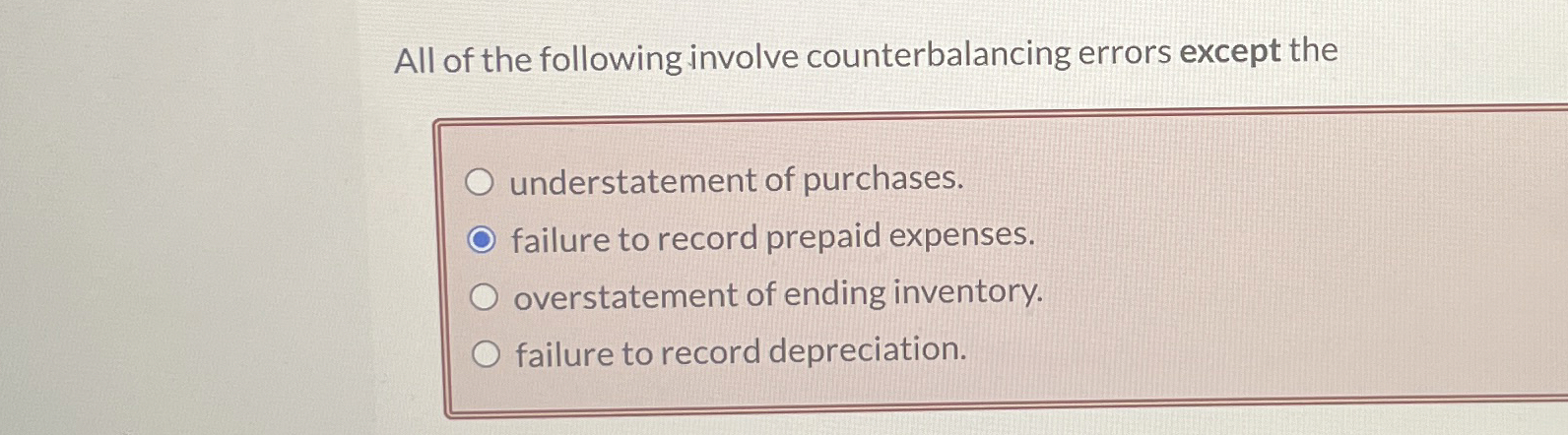 High Quality Solution All Of The Following Involve Counterbalancing Errors