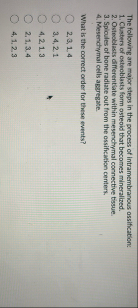 Solved The following are major steps in the process of | Chegg.com