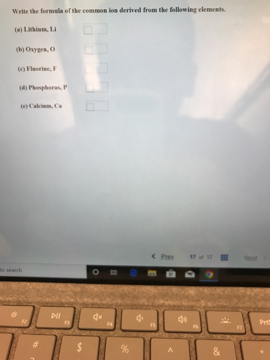 Solved Write the formula of the common ion derived from the | Chegg.com