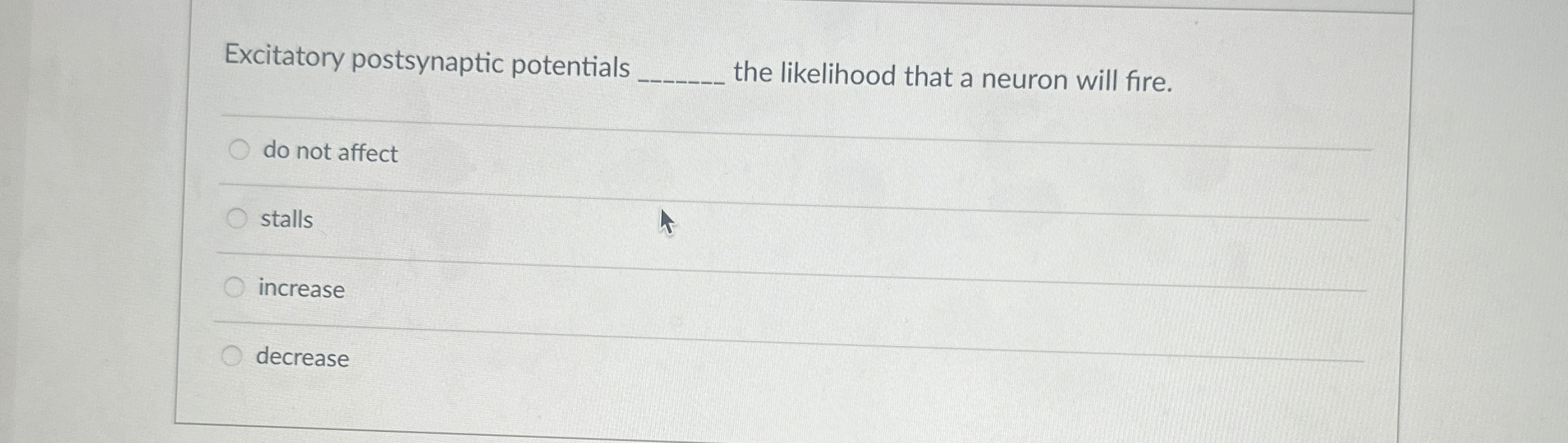 Solved Excitatory postsynaptic potentials q, ﻿the likelihood | Chegg.com
