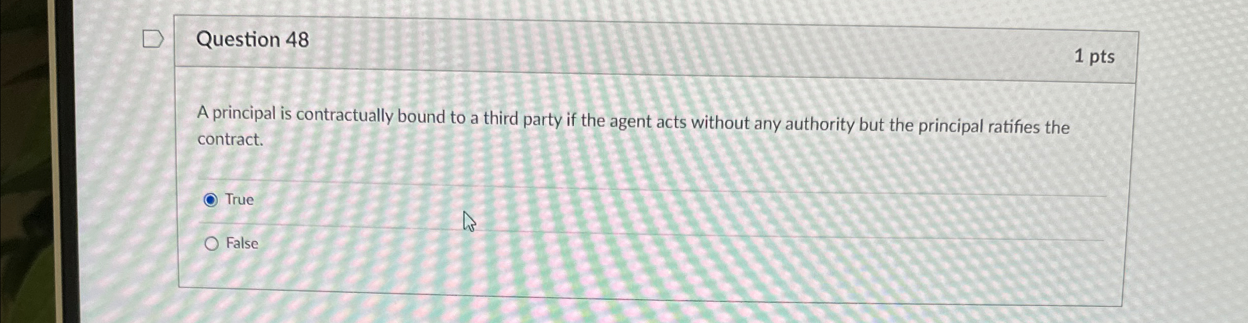 Solved Question 481 ﻿ptsA principal is contractually bound | Chegg.com