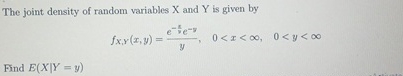 Solved The joint density of random variables x ﻿and Y ﻿is | Chegg.com