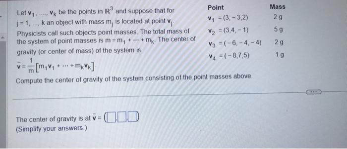Solved Let v1,…,vK be the points in R3 and suppose that for | Chegg.com