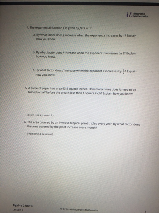 Solved Unit 4 Lesson 5 Cumulative Practice Problems 1 The Chegg