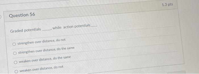 Solved Graded potentials , while action potentials | Chegg.com