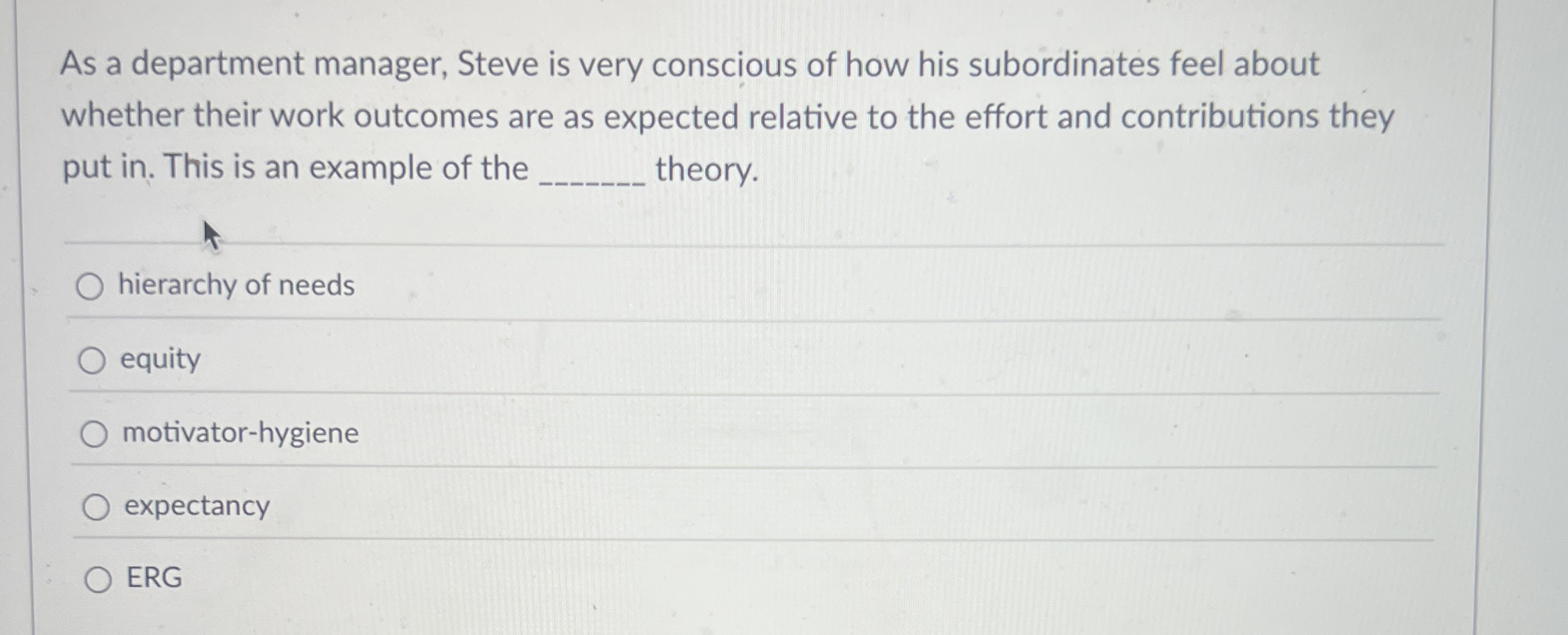 Solved As a department manager, Steve is very conscious of | Chegg.com