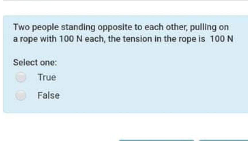 Solved Two people standing opposite to each other, pulling | Chegg.com