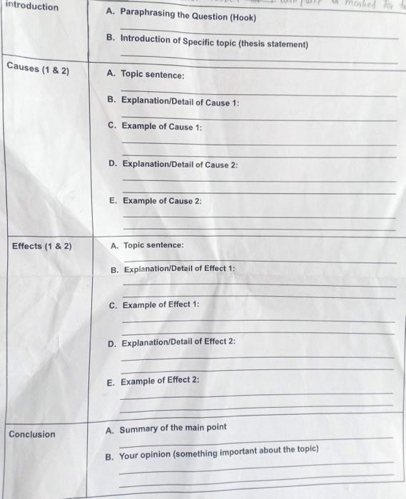 please help me fill in the table the same as given | Chegg.com