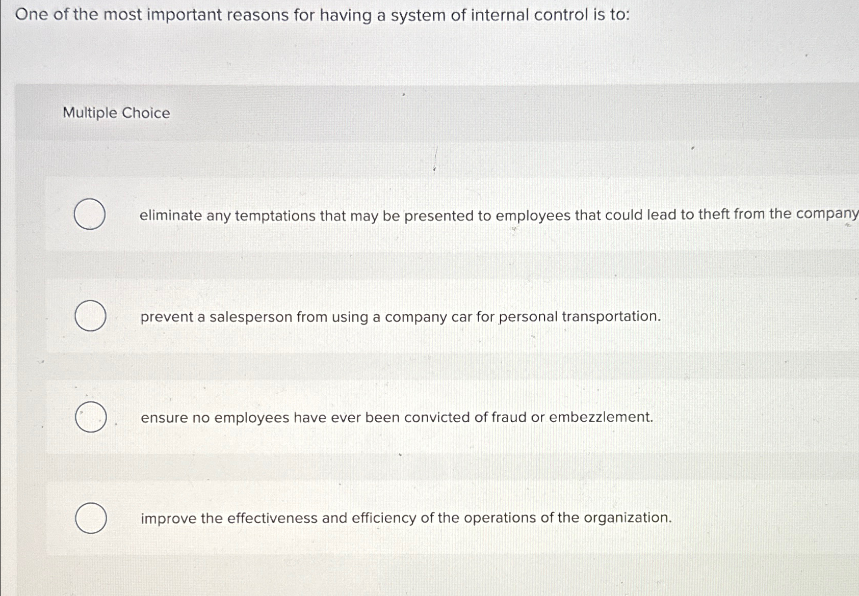 Solved One of the most important reasons for having a system | Chegg.com