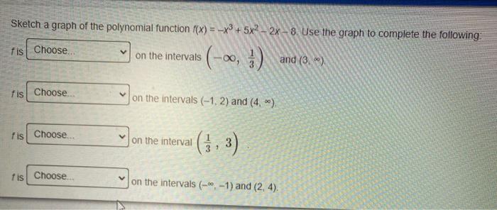Solved Sketch a graph of the polynomial function f(x) = -x3 | Chegg.com