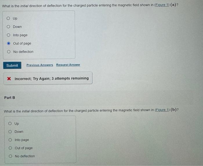 Solved What is the initial direction of deflection for the | Chegg.com