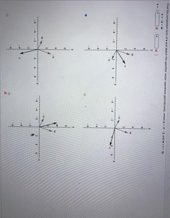 Solved Find the component form of vand sketch the specified | Chegg.com