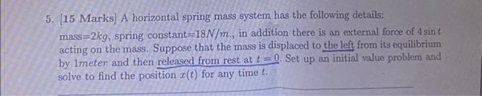 Solved 3. [12 Marks] Solve the given initial value problem | Chegg.com