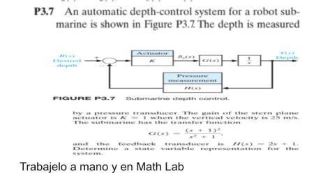 Solved P3.7 An automatic depth-control system for a robot | Chegg.com