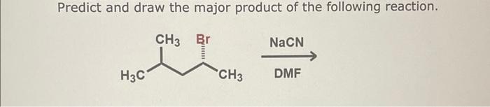 Solved Predict and draw the major product of the following | Chegg.com