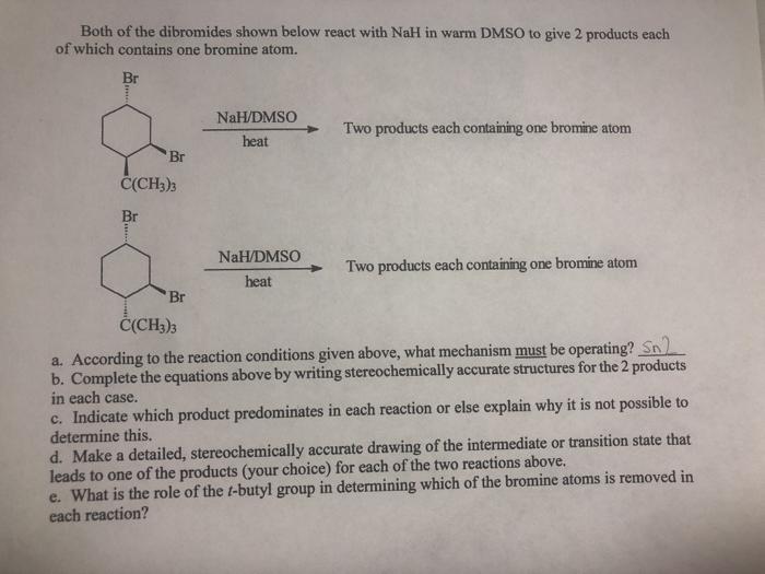 Solved Both of the dibromides shown below react with NaH in | Chegg.com