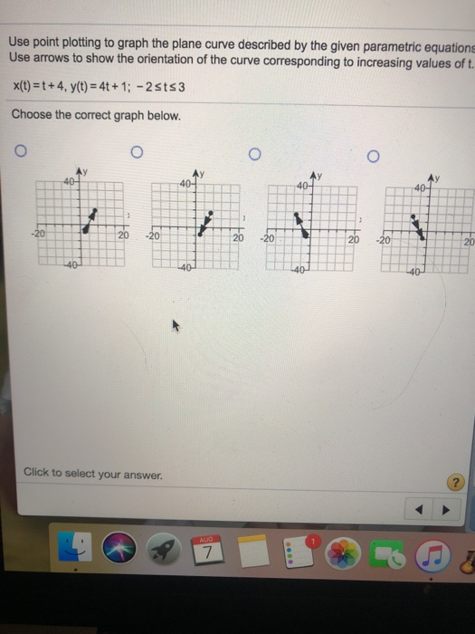 Solved Use point plotting to graph the plane curve described | Chegg.com