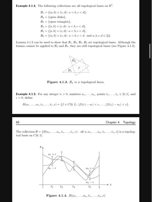 Exercise 4.2.1. Determine open subsets. 1. {2,3}, | Chegg.com