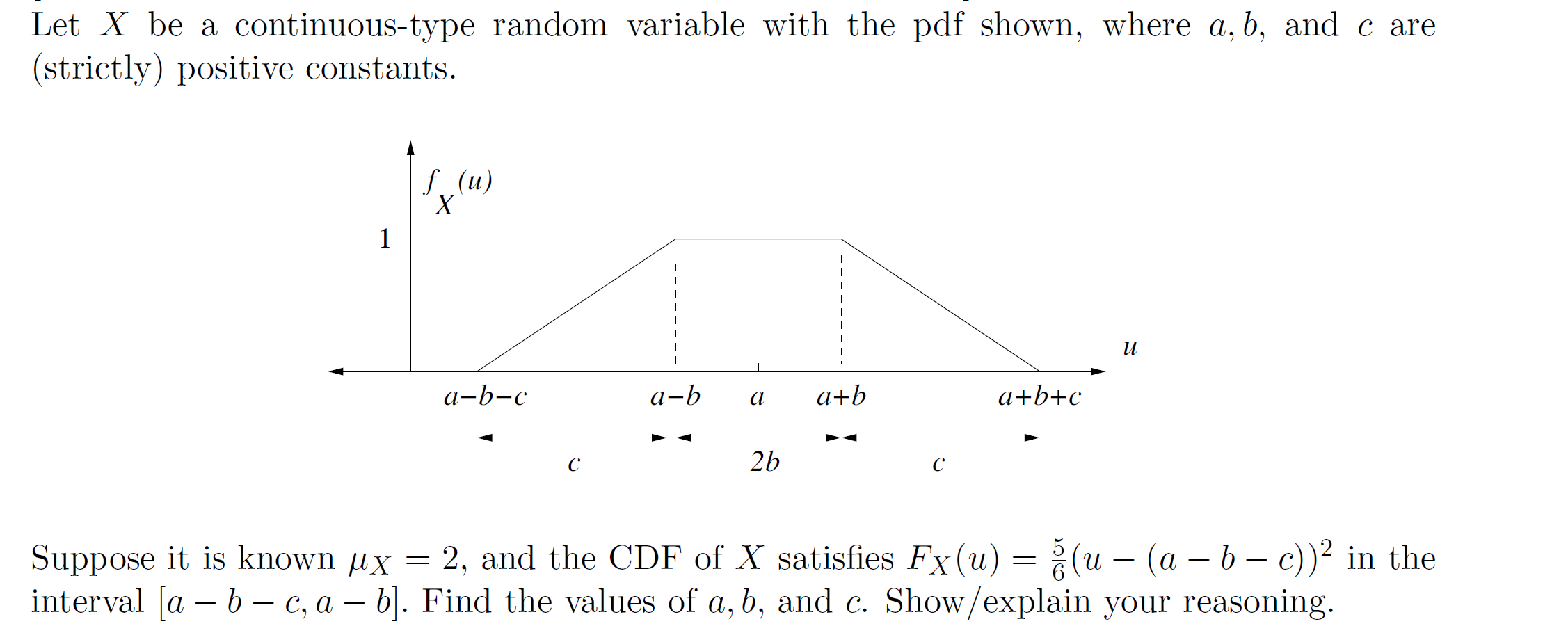 Solved Suppose it is known μx=2, ﻿and the CDF of x | Chegg.com