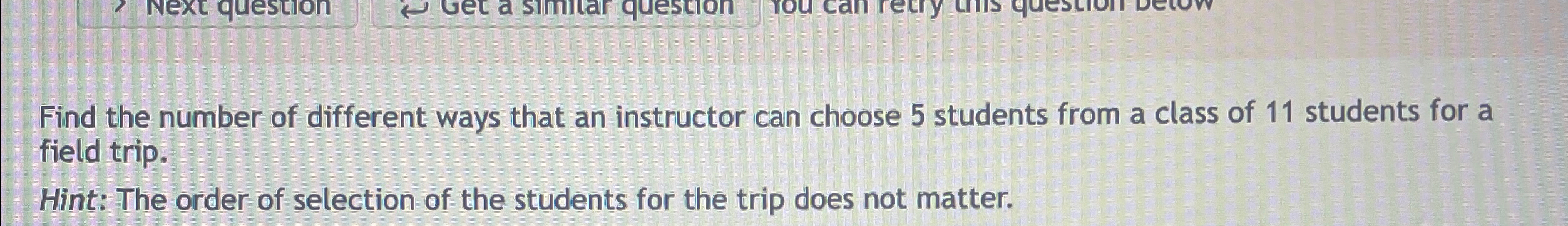 Solved Find the number of different ways that an instructor | Chegg.com