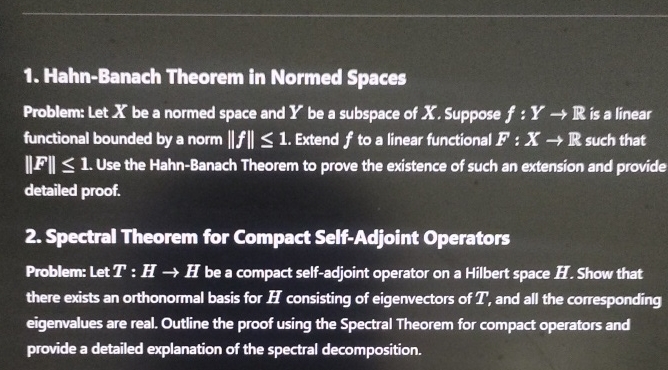 Solved Hahn-Banach Theorem in Normed SpacesProblem: Let x | Chegg.com