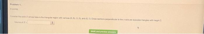 Solved Problem 1. thoorts 2Consider the solid S whose baso | Chegg.com Solved Problem 1. thoorts 2Consider the solid S whose baso | Chegg.com