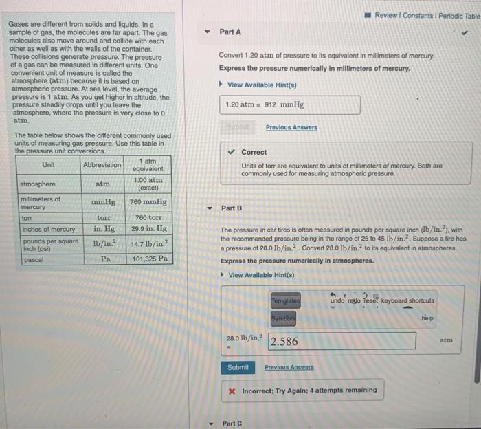 Solved Review | Constants Periodic Table Part A Convert 1.20 | Chegg.com