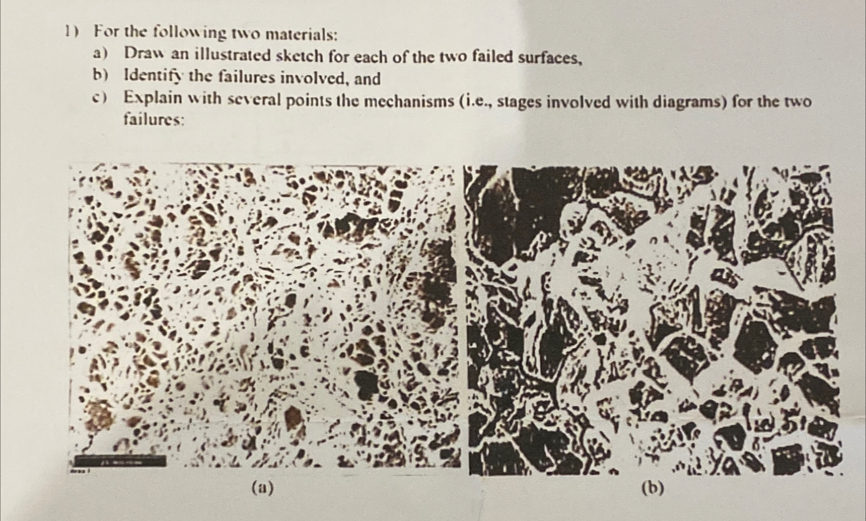 Solved For the following two materials:a) ﻿Draw an | Chegg.com
