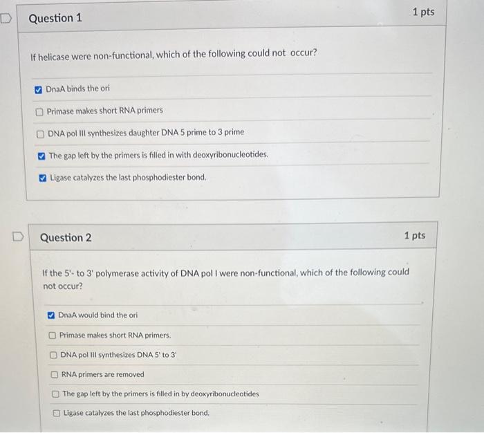 Solved Which direction will helicase move at each | Chegg.com