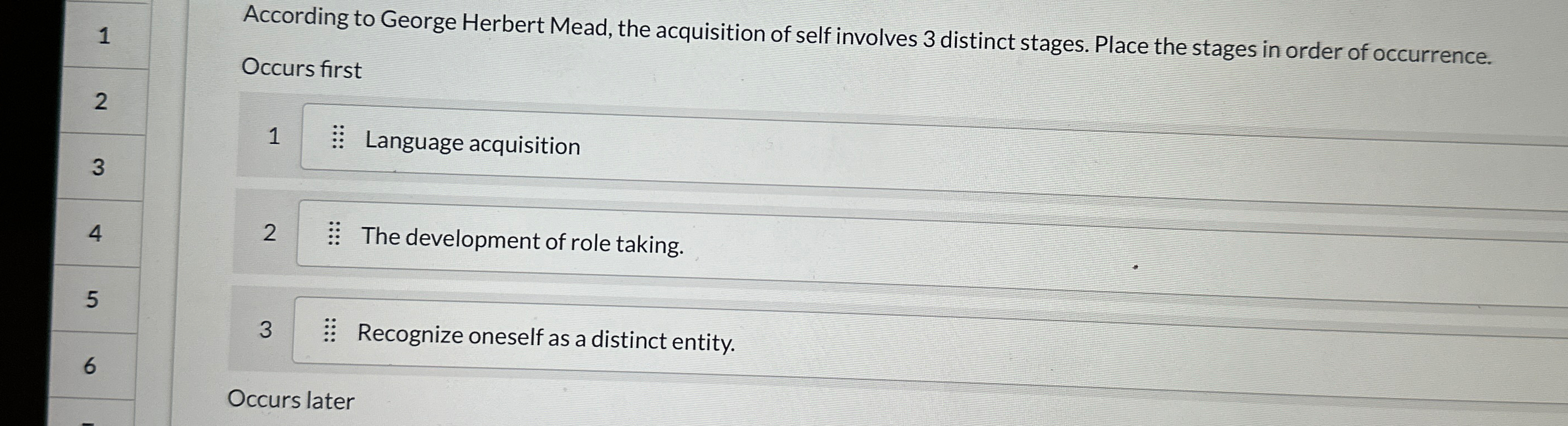 Solved According to George Herbert Mead, the acquisition of | Chegg.com