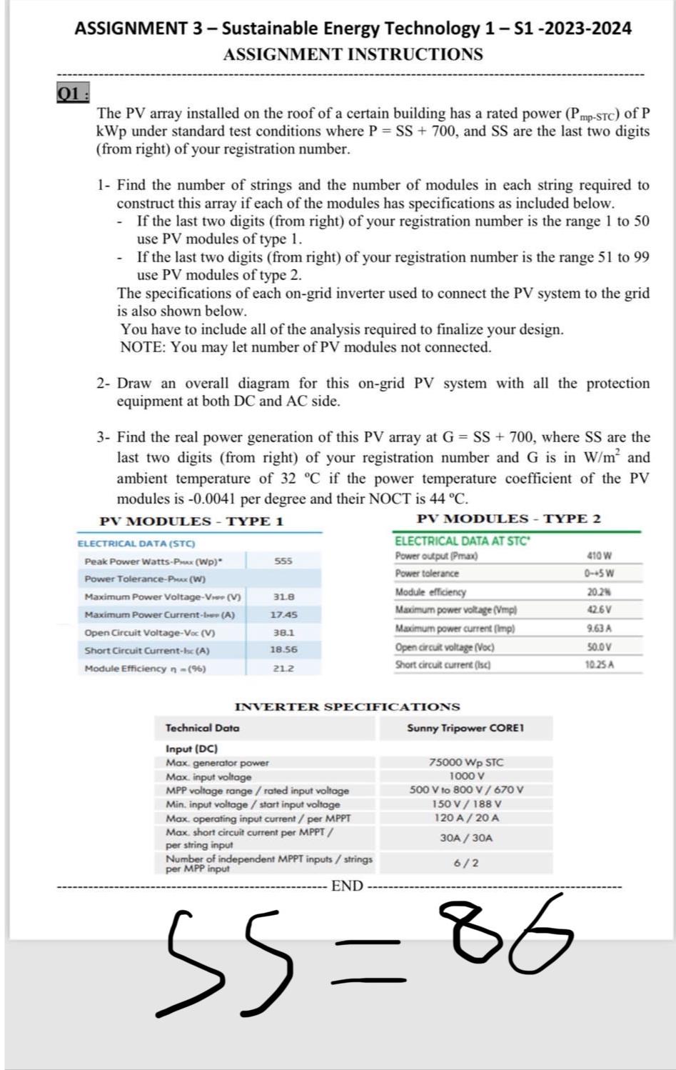 Solved ASSIGNMENT 3 - ﻿Sustainable Energy Technology 1 - | Chegg.com