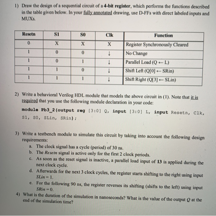Solved draw sequential circuit of 4bit register , verilog | Chegg.com