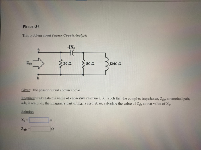 Solved Phasor36 This problem about Phasor Circuit Analysis > | Chegg.com