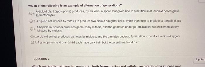 Solved Which of the following is an example of alternation | Chegg.com