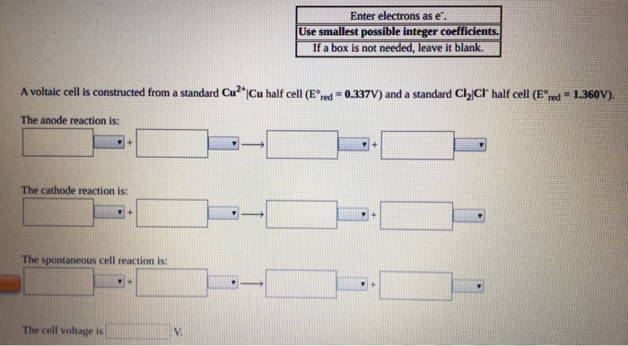 Solved Enter electrons as e. Use smallest possible integer | Chegg.com