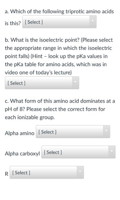 Solved The pH vs charge graph for a triprotic amino acid is | Chegg.com