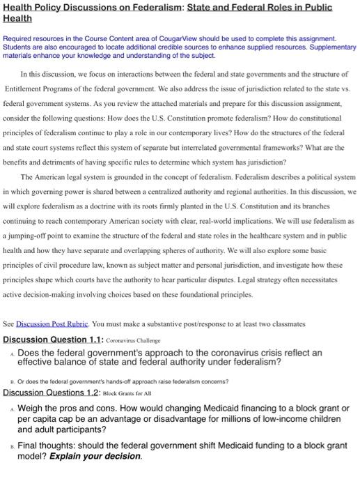 Health Required resources in the Course Content area | Chegg.com