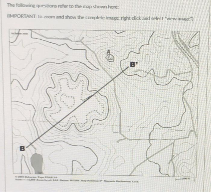 Solved The following questions refer to the map shown here: | Chegg.com