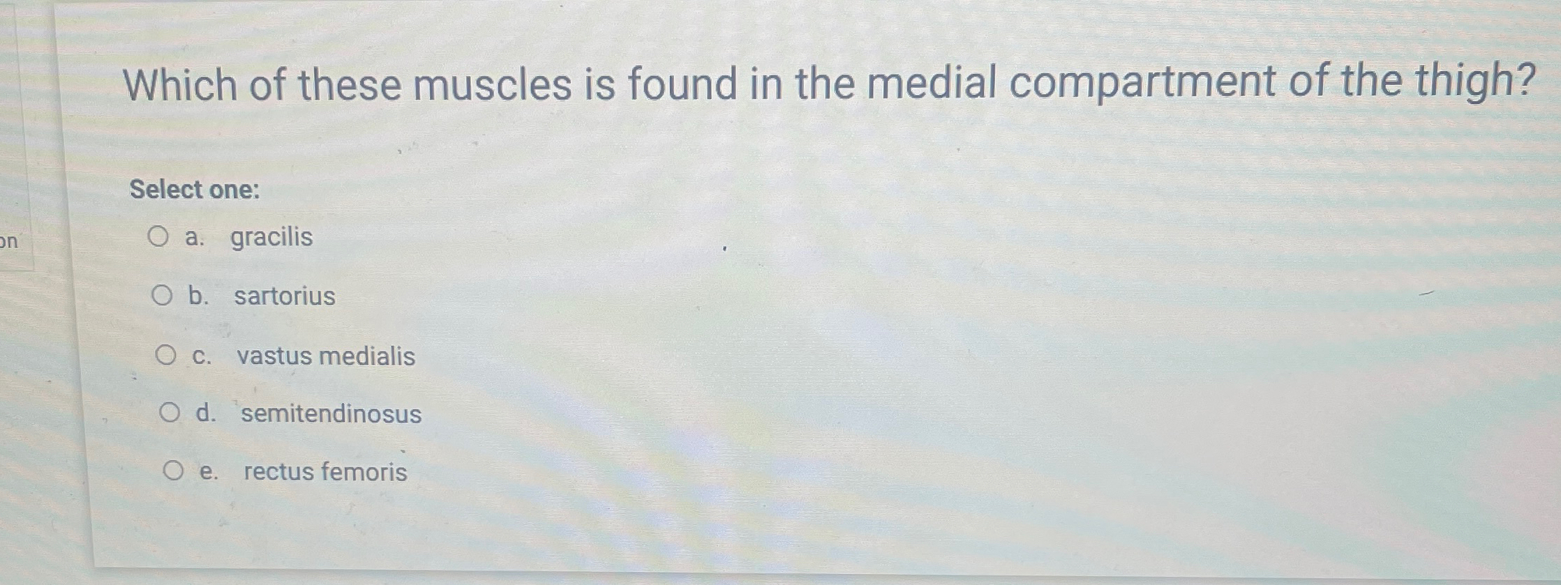 Solved Which of these muscles is found in the medial | Chegg.com