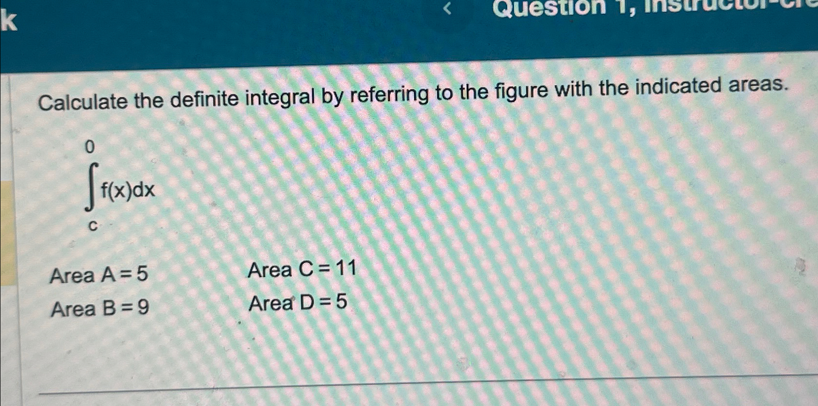 Solved Calculate the definite integral by referring to the | Chegg.com