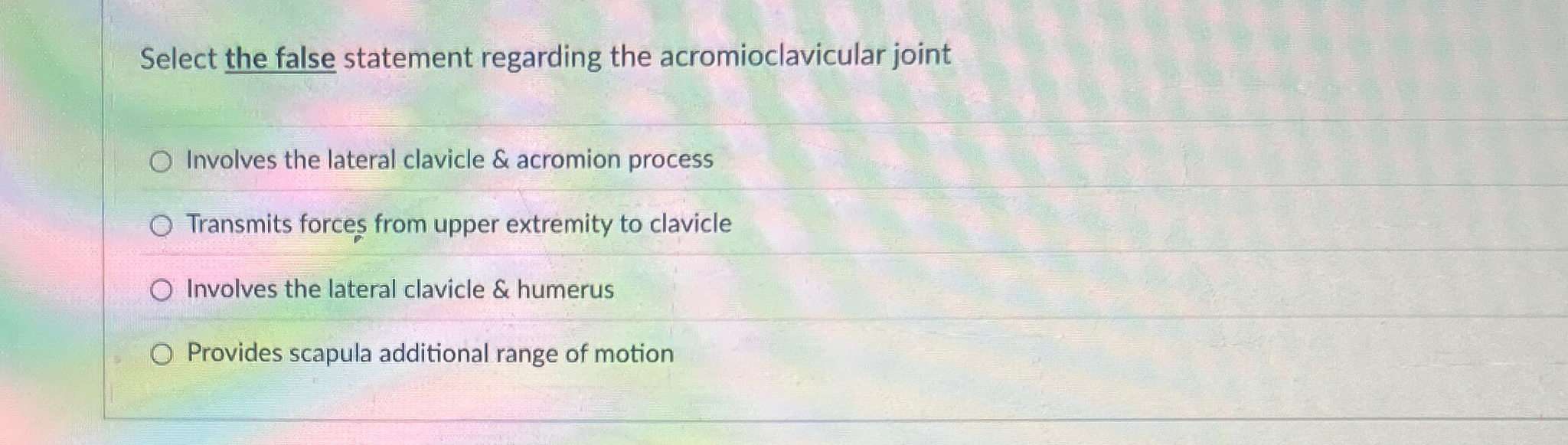 Solved Select the false statement regarding the | Chegg.com