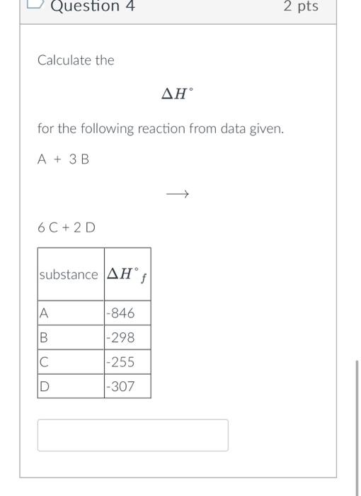 Solved Calculate the ΔH∘ for the following reaction from | Chegg.com