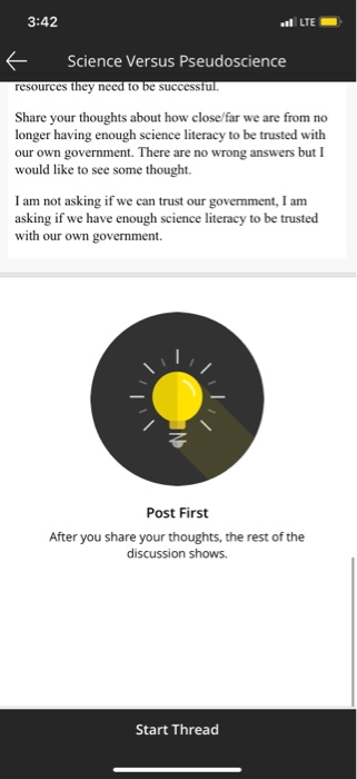 3:42 al LTE Science Versus Pseudoscience resources | Chegg.com