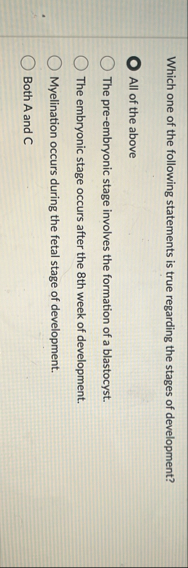 Solved Which one of the following statements is true | Chegg.com