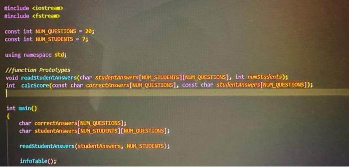Solved C++ Help. I started the beggining of the code and | Chegg.com