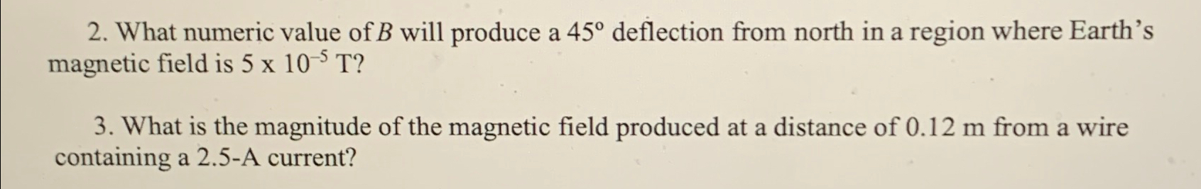 Solved What numeric value of B ﻿will produce a 45° | Chegg.com